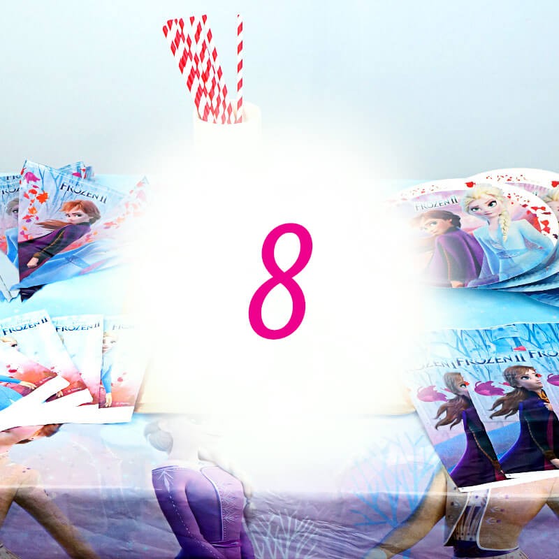 Frozen party set voor 8 personen online bestellen 🍰 jeeigentaart.nl